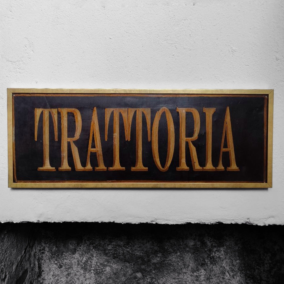 Sign - Trattoria – VintageWorldMilano